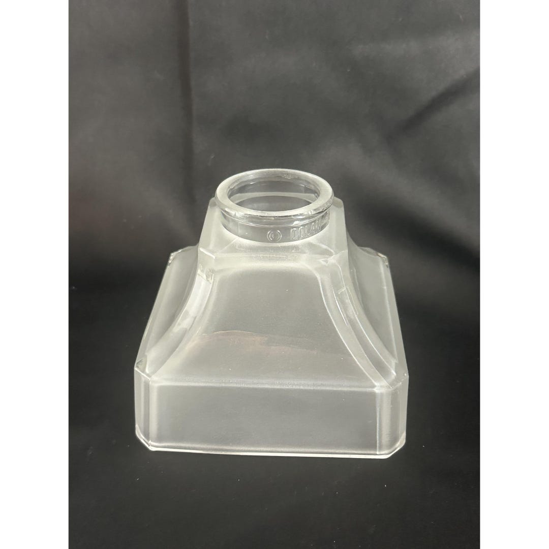 Vintage Dolan Frosted Glass Lamp Shade Square Design Frosted Square ...