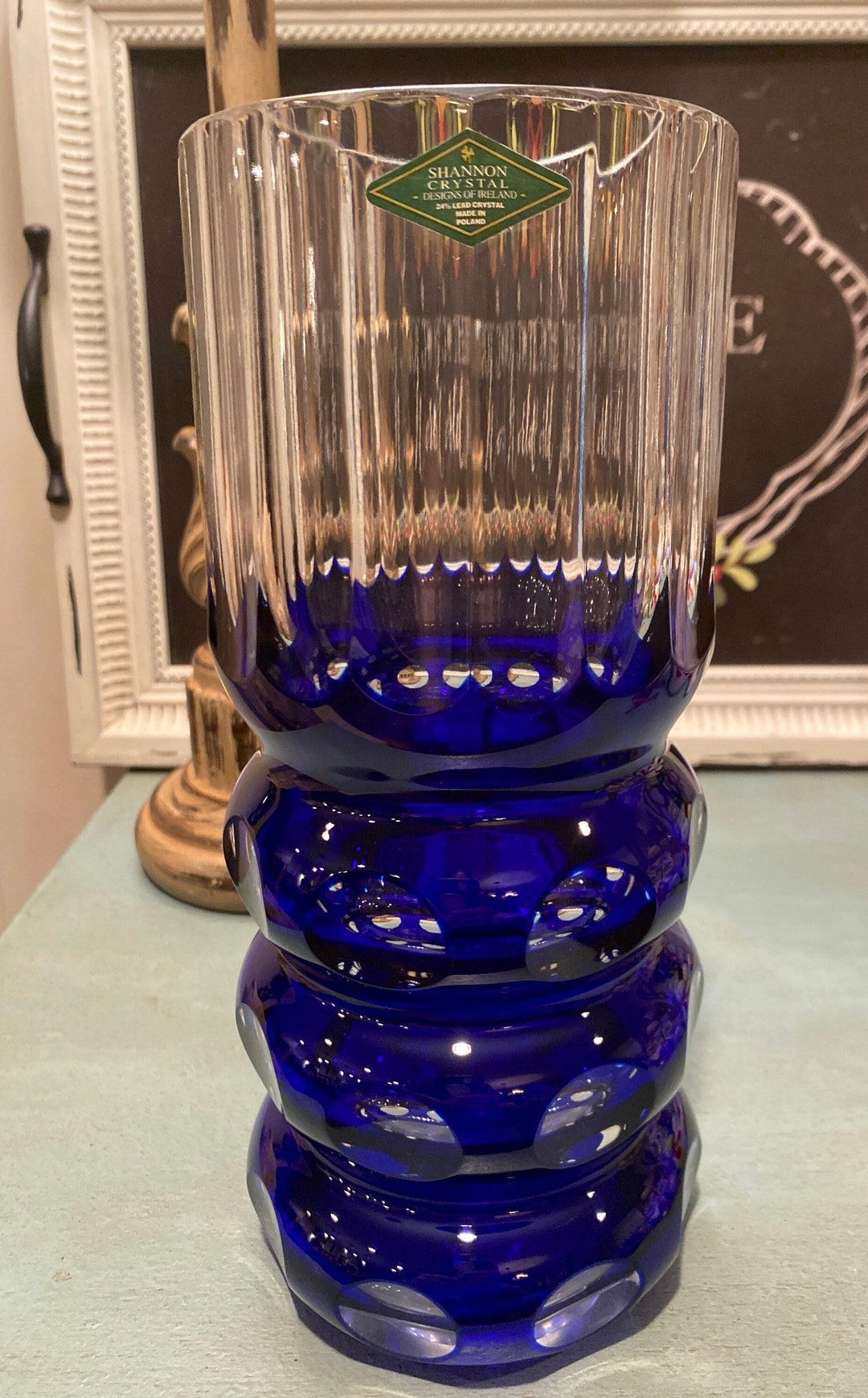 Shannon Crystal Vase Designs of Ireland Made in Poland 24% Lead Crystal ...