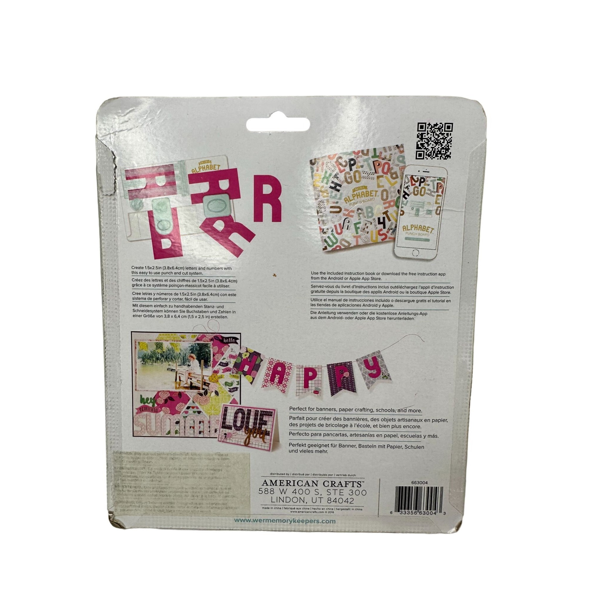 We R Memory Keepers Mini Alphabet Punch Board American Crafts NIB - Etsy