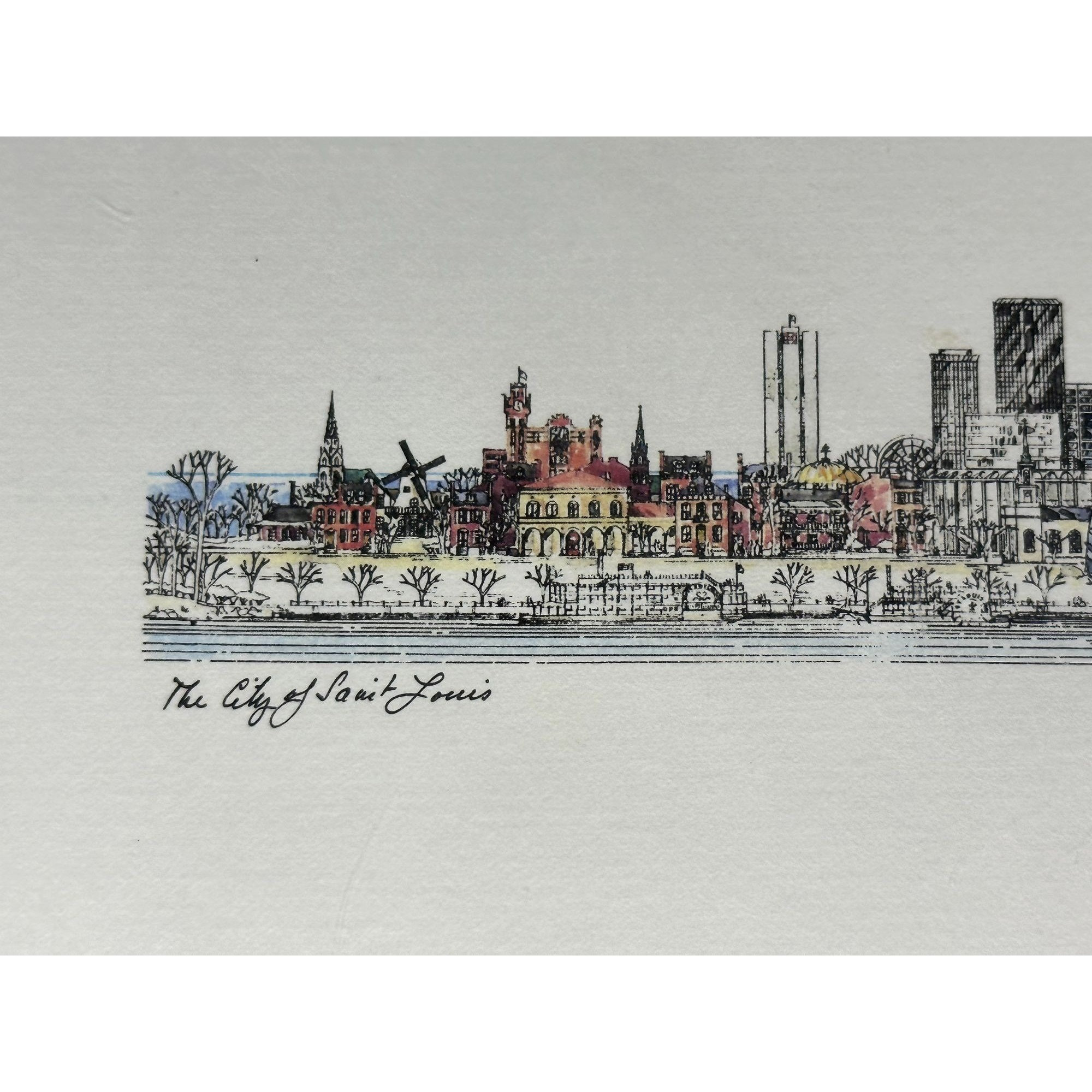 John Pils City of St. Louis Missouri Arch Color Edition Copy Print - Etsy