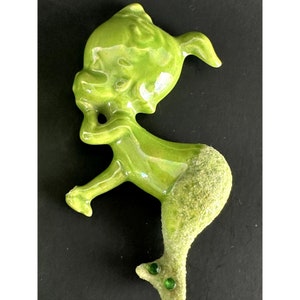 Rare VTG 1950s Chalkware Mermaid Wall Decor Plaques Green Sparkles ...