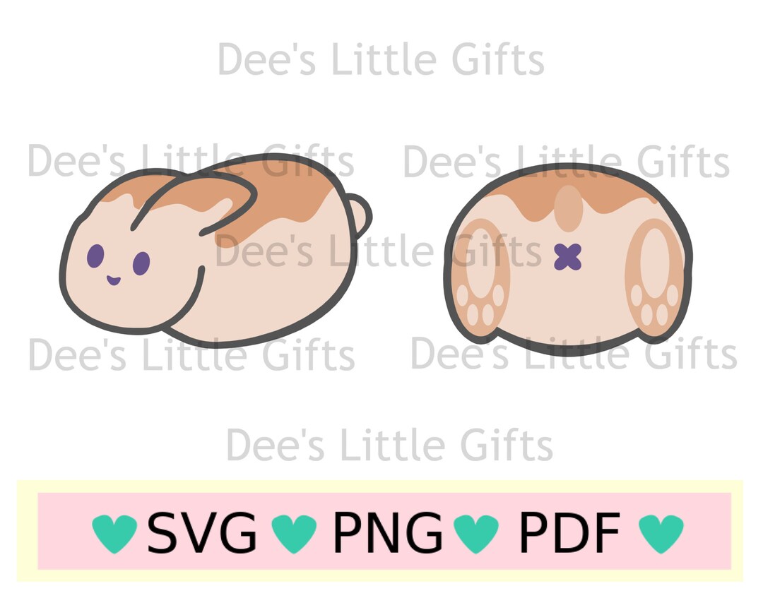 Bunny Rabbit Bread Bao Digital Cut File SVG, PNG, PDF Digital Download ...