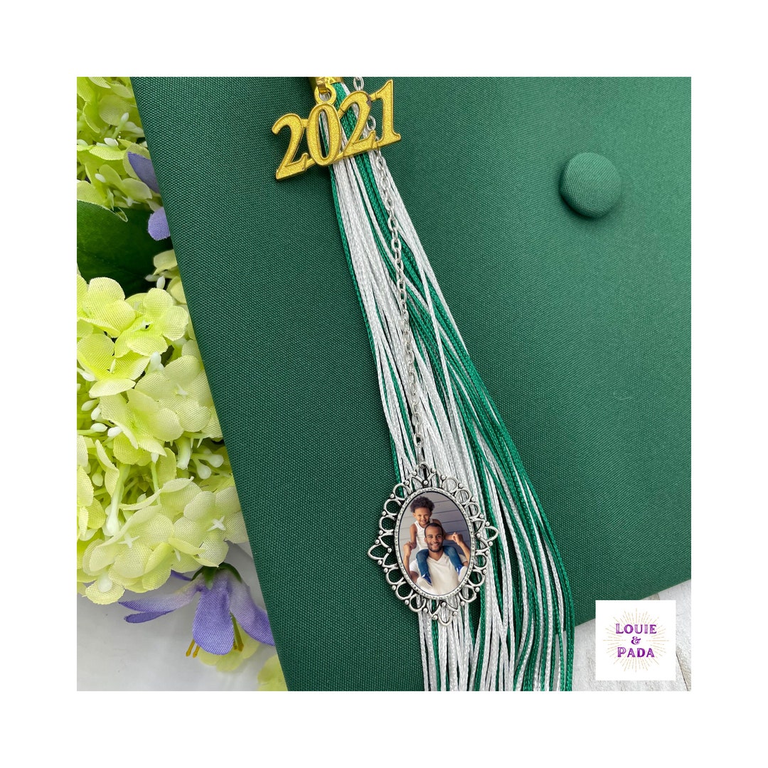 Antique Silver Memorial Graduation Tassel Charm/ Graduation Memorial ...
