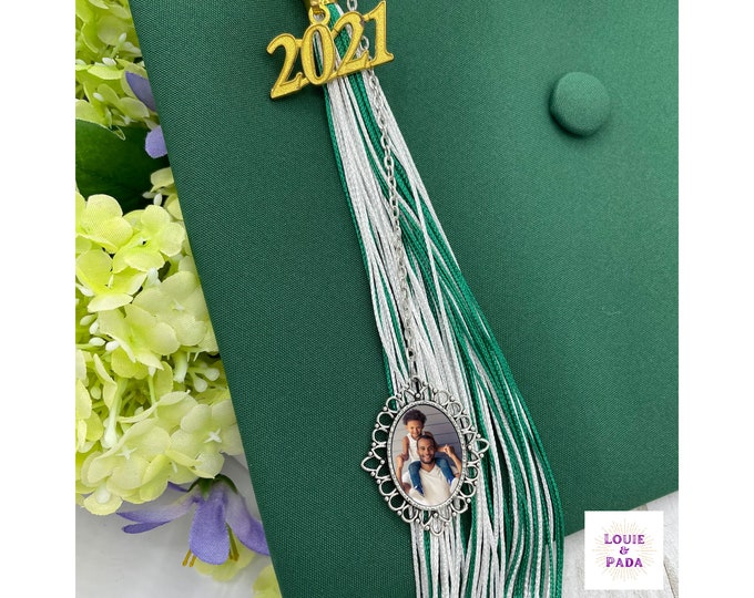 Antique Silver Memorial Graduation Tassel Charm/ Graduation Memorial ...