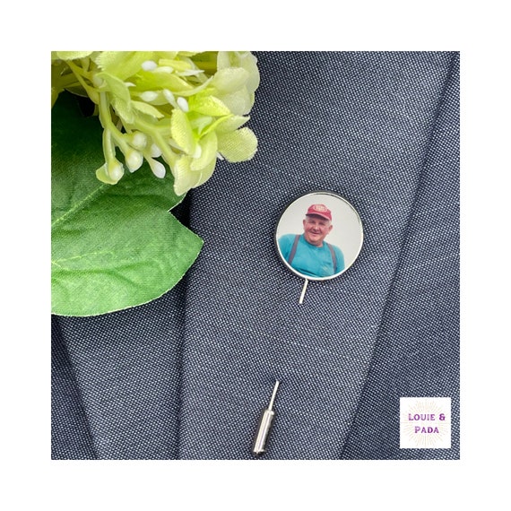Remembrance Pin | Personalized Memorial Photo Lapel Pin | Bereavement ...