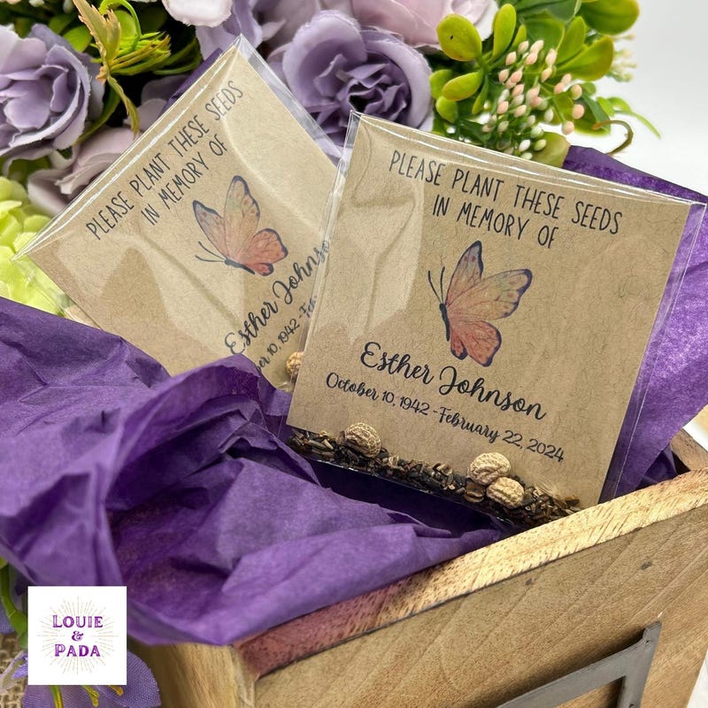 Memorial Seed Packet - Etsy