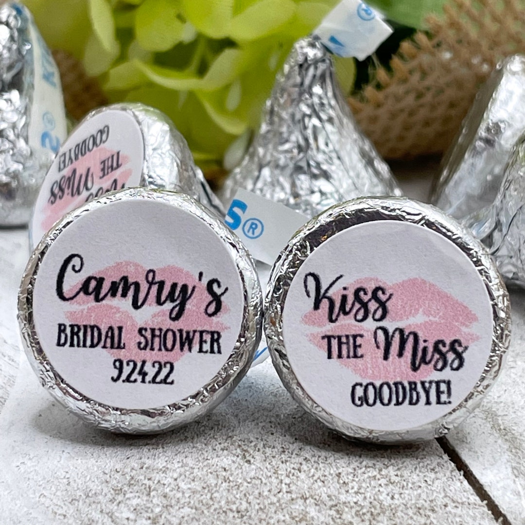 Bridal Shower Favor Stickers/ Chocolate Candy Favor Stickers/ Custom ...