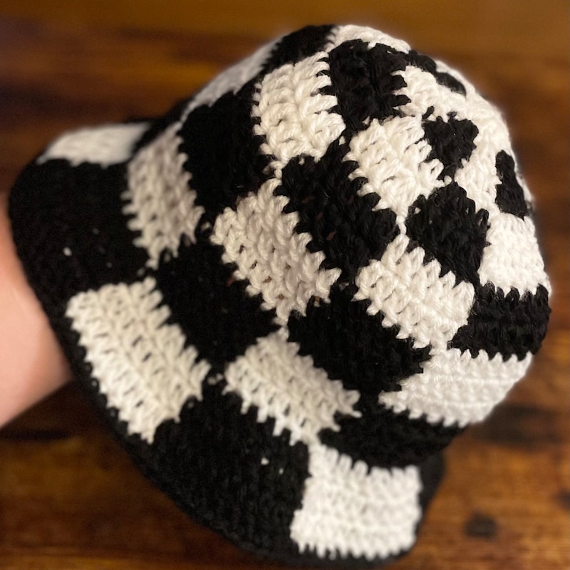 Checkered Hat - Etsy