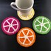 Crochet Summer Fruit Citrus Coasters Set of 4 Coasters. - Etsy