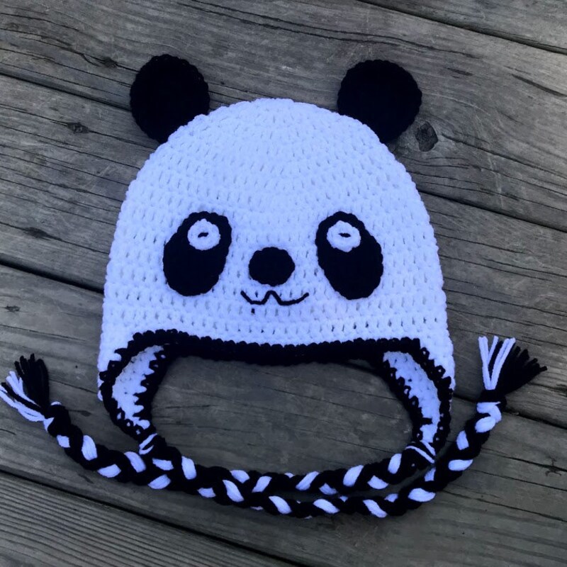 Panda Hat - Etsy