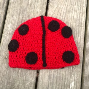 Crochet Lady Bug Beanie Hat - Etsy