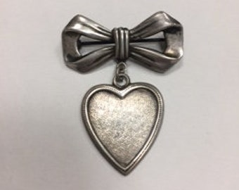 Silver Bow Pin | Etsy