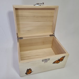 Monarch Butterfly Memory Box, Hand Burnt Memories Storage Box ...