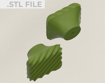 Modern Geometric 3D Printed Furniture Knob – Minimalist Wave Design ...