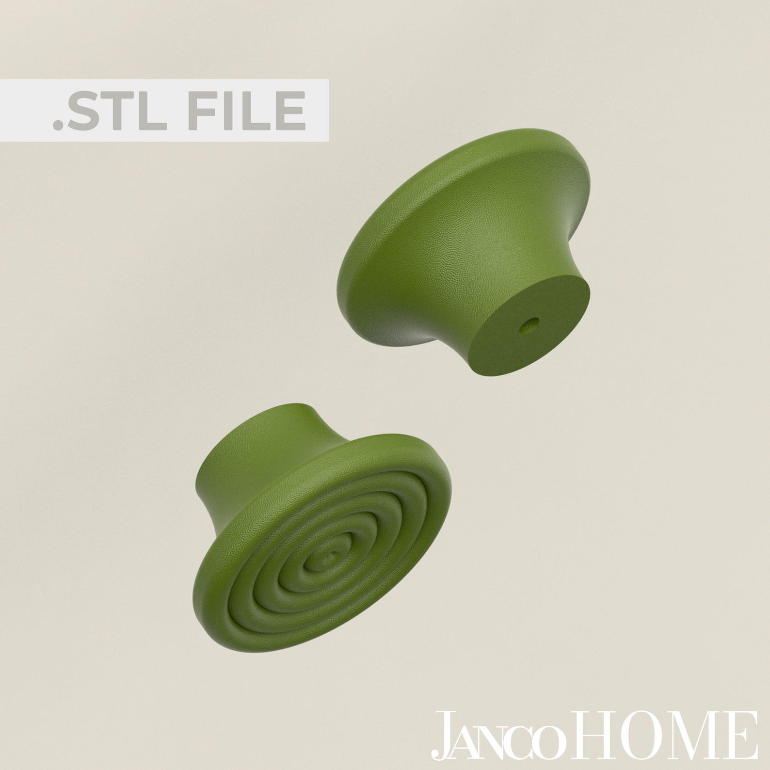 Spiral 3D Printed Knob: Modern Cabinet & Drawer Pull (3D Print STL File ...