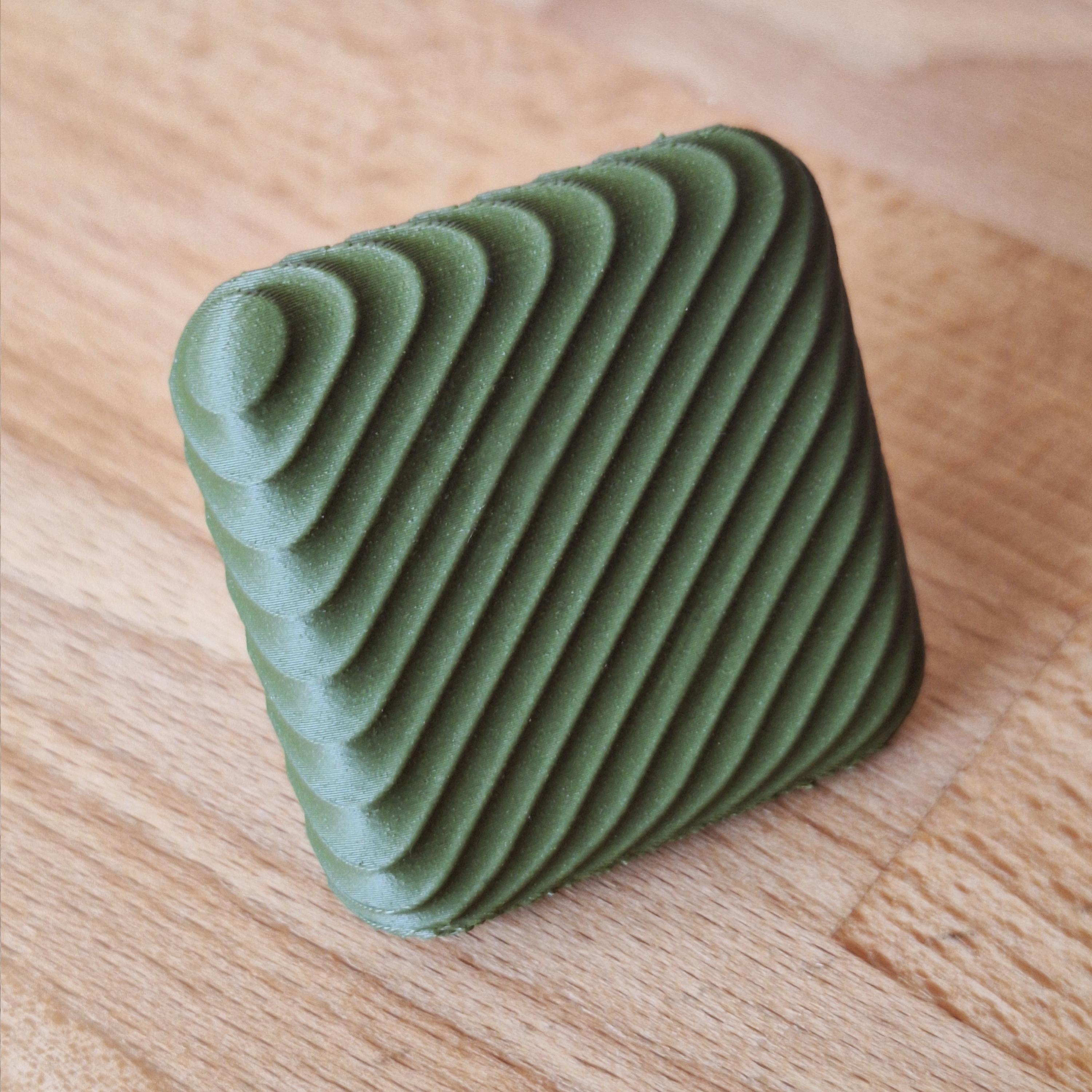 Modern Geometric 3D Printed Furniture Knob – Minimalist Wave Design ...