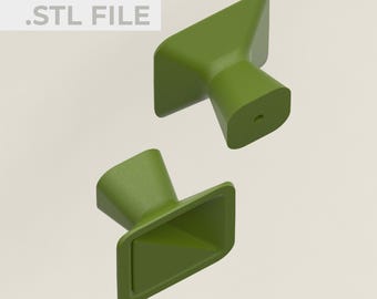 Square Minimalist 3D Printed Furniture Knob – Modern Drawer Pull With ...