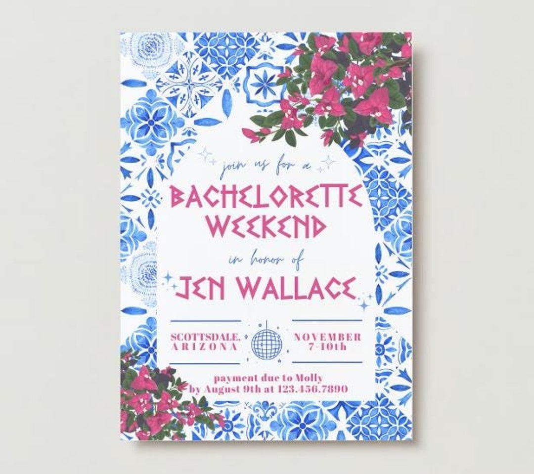 Mamma Mia Bachelorette Invitation and Party Game Bundle Digital ...