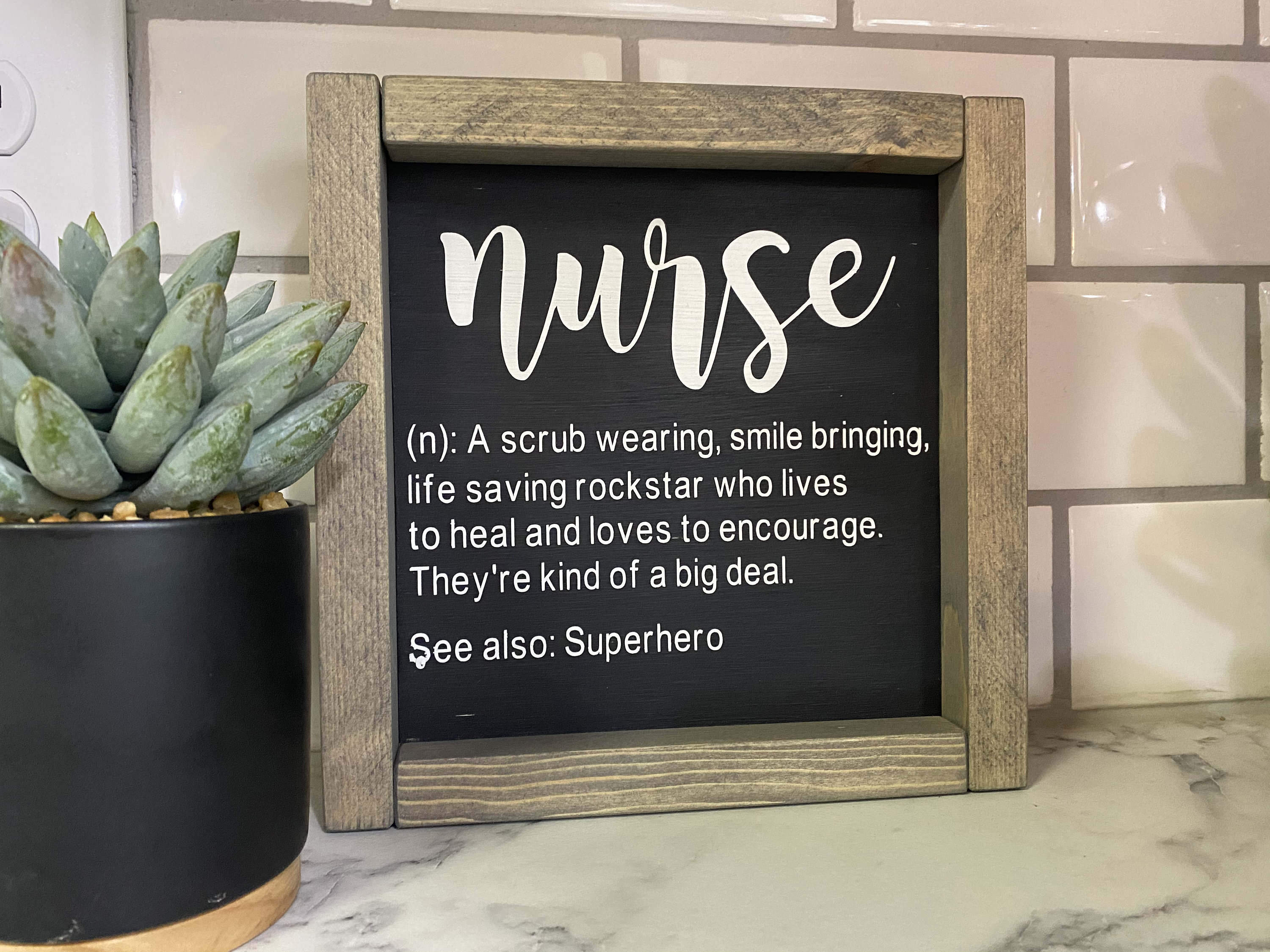 Nurse Sign handmade sign wooden sign home decor framed | Etsy