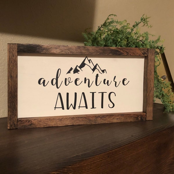 Adventure Awaits Sign - Etsy