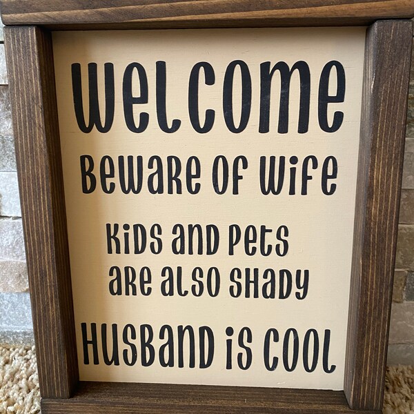 Beware of Wife Sign - Etsy