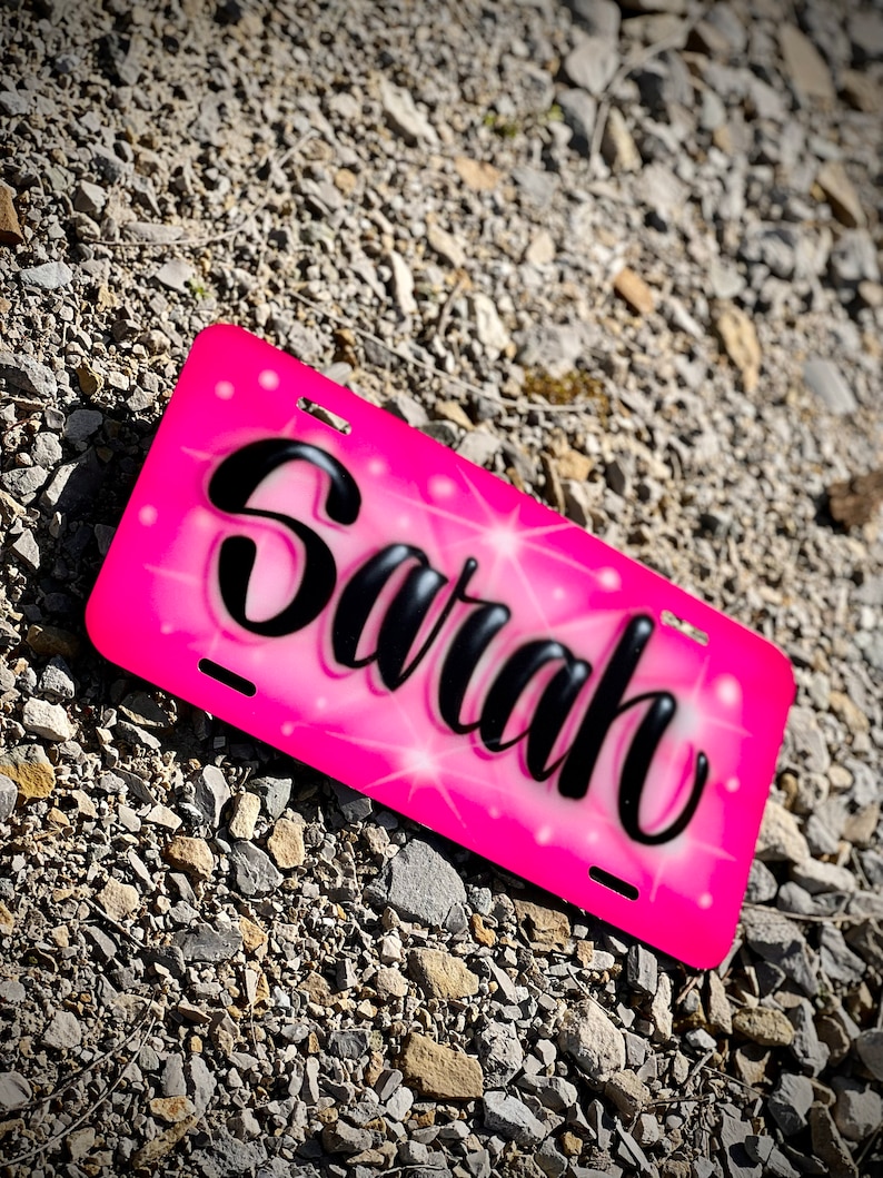 Couples Airbrush License Plate: Custom Car Tag - Etsy
