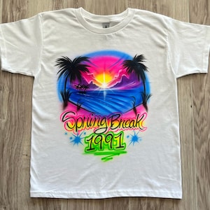 Spring Break 2024 Vacation Airbrush T Shirt - Etsy