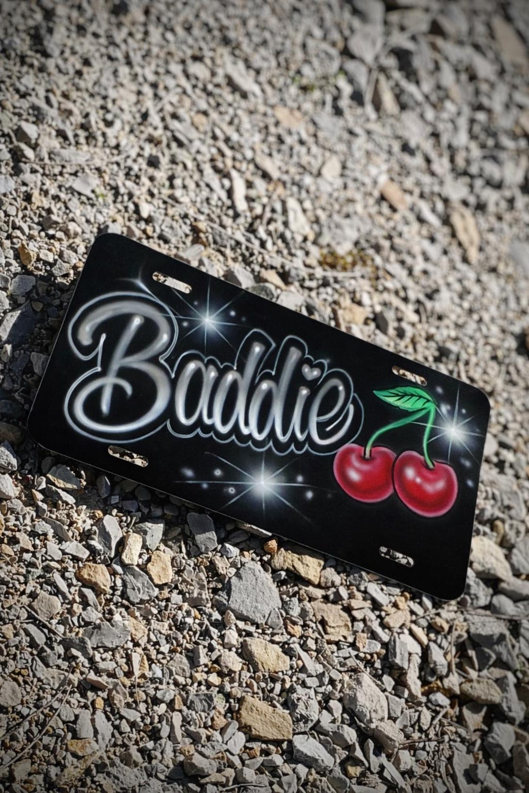 Custom Airbrush License Plate: Personalized Car Tag With Cherries - Etsy