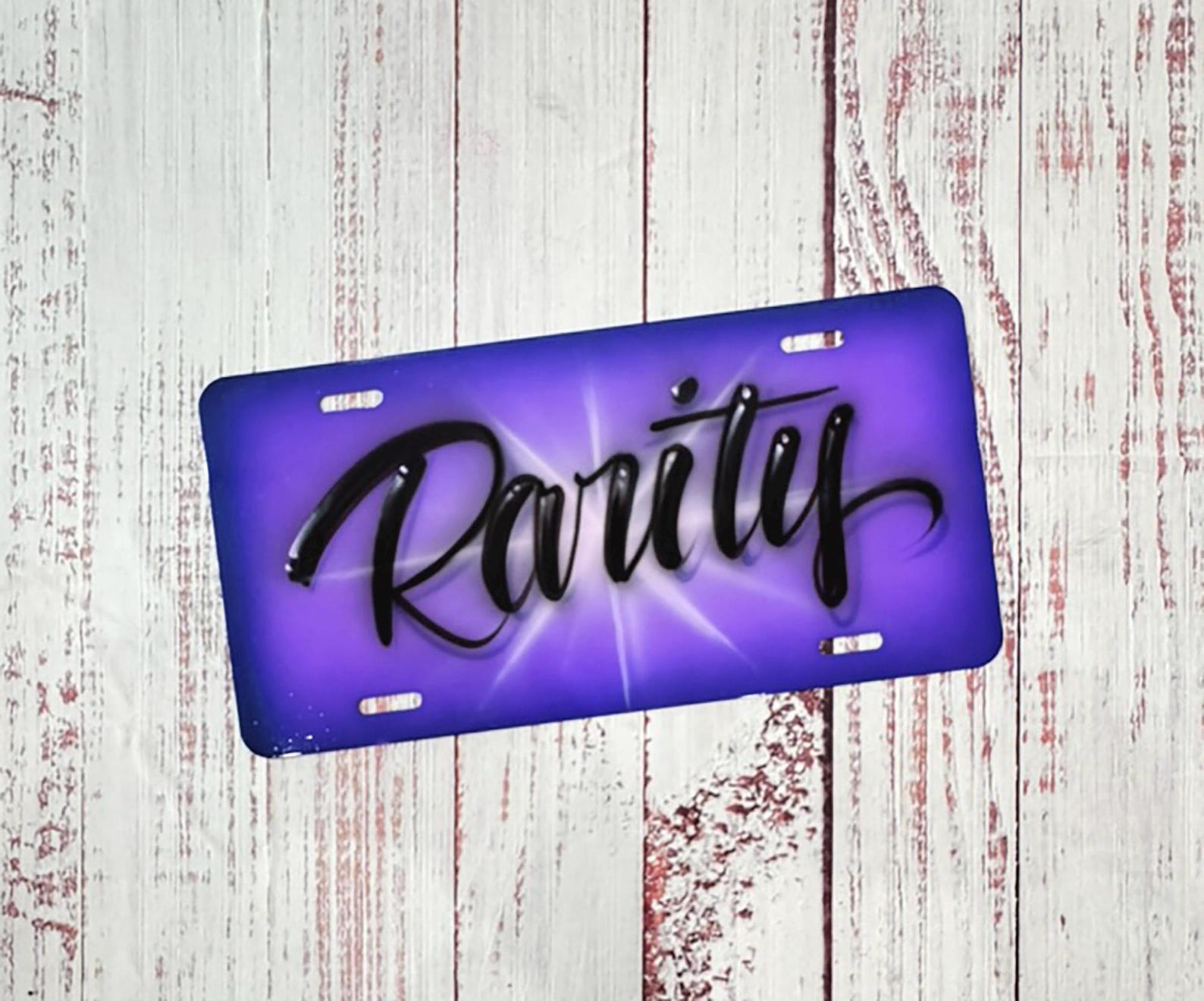 Custom Airbrush License Plate: Personalized Car Tag With Cherries - Etsy
