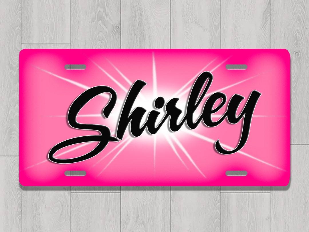 Custom Airbrush License Plate: Personalized Car Tag - Etsy