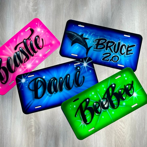 Airbrush Car Tags - Etsy
