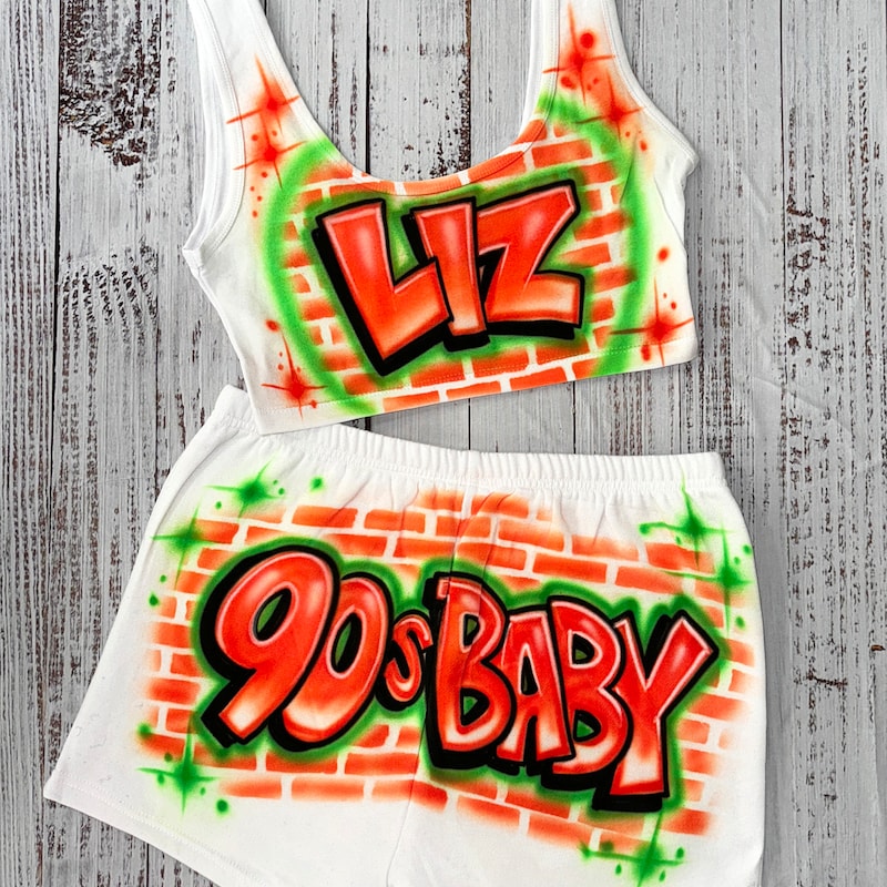 Airbrush 90s Outfit - Etsy