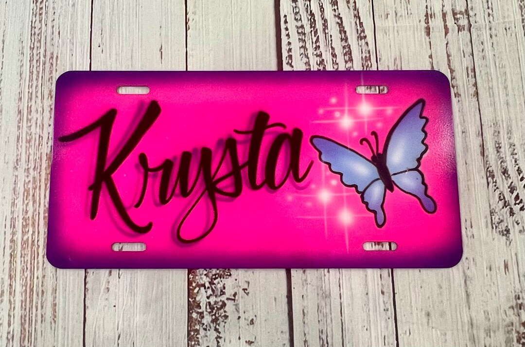 Airbrush License Plate | Custom License Plate | Personalized License ...