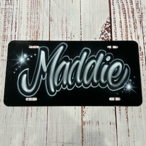 Custom Airbrush License Plate: Personalized Car Tag - Etsy