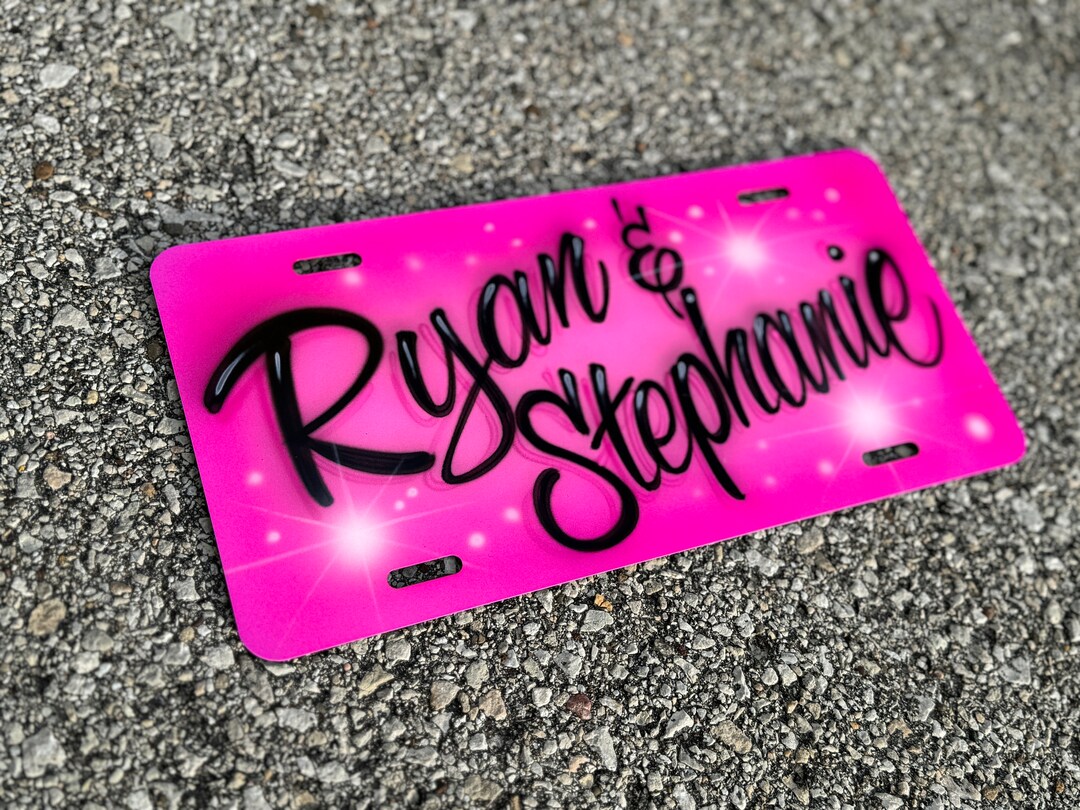 Couples Airbrush License Plate: Custom Car Tag - Etsy