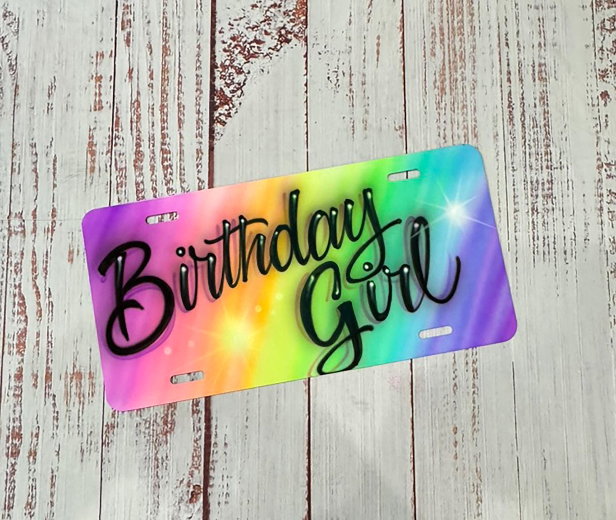 Custom Airbrush License Plate: Personalized Car Tag With Cherries - Etsy