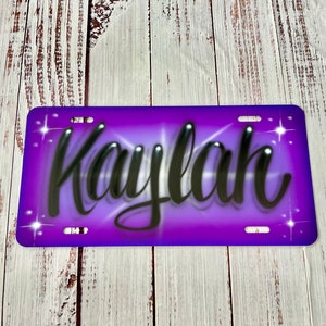 Airbrush License Plate | Custom License Plate | Personalized License ...