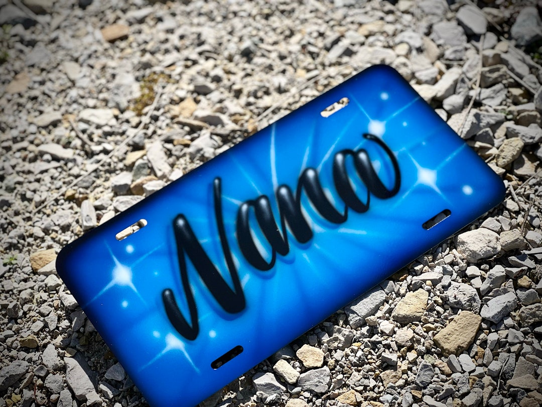 Custom Airbrush License Plate: Personalized Car Tag, Wall Art - Etsy