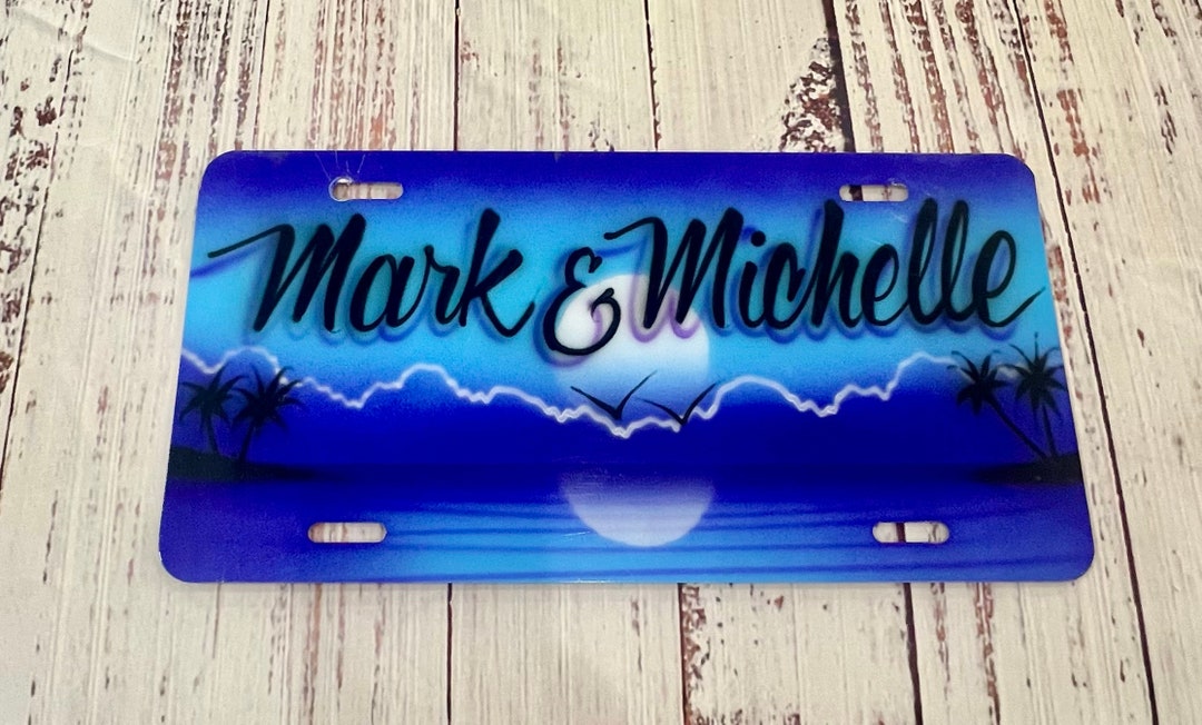 Airbrush License Plate: Custom Personalized Car Tag - Etsy