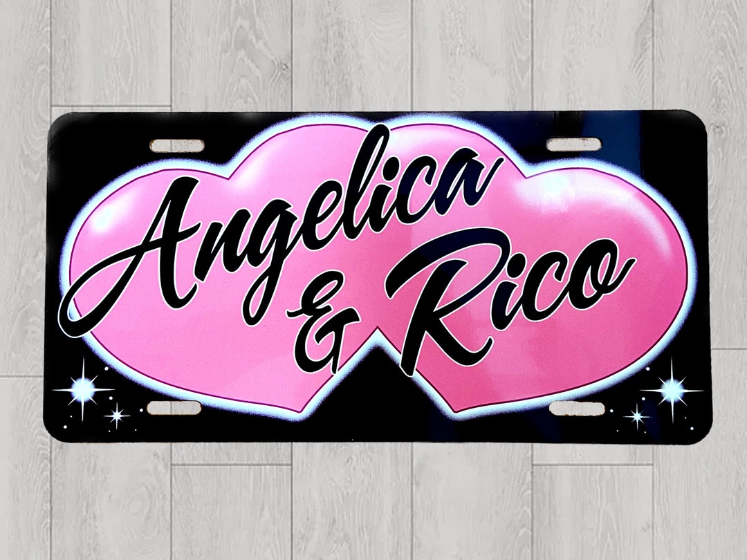 Custom Airbrush License Plate: Personalized Car Tag - Etsy