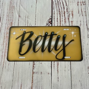 Airbrush License Plate | Custom License Plate Car Tag | Personalized ...
