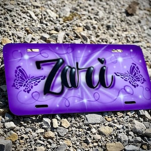 Airbrush License Plate | Custom License Plate Car Tag | Personalized ...