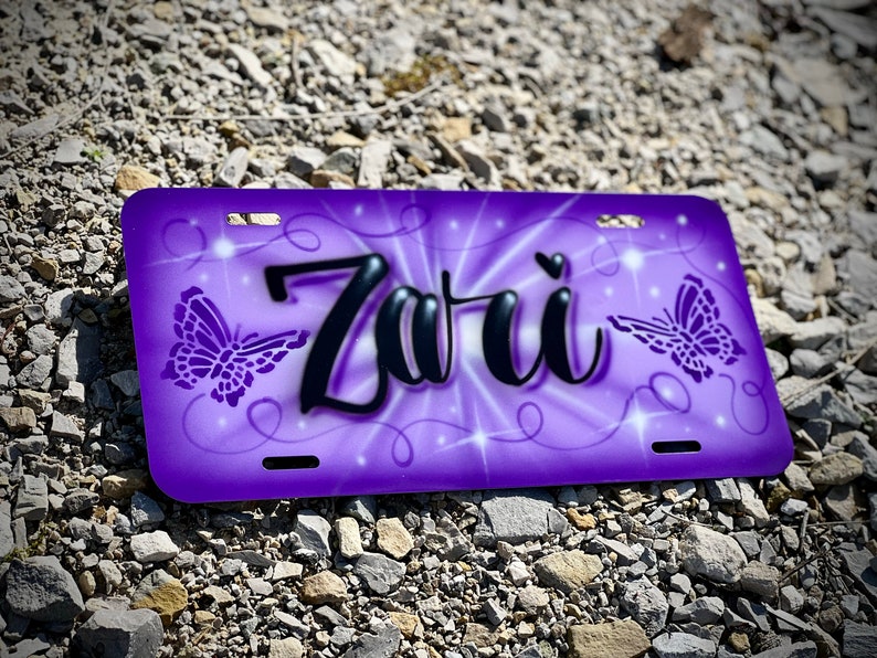 Custom Airbrush License Plate: Personalized Car Tag - Etsy
