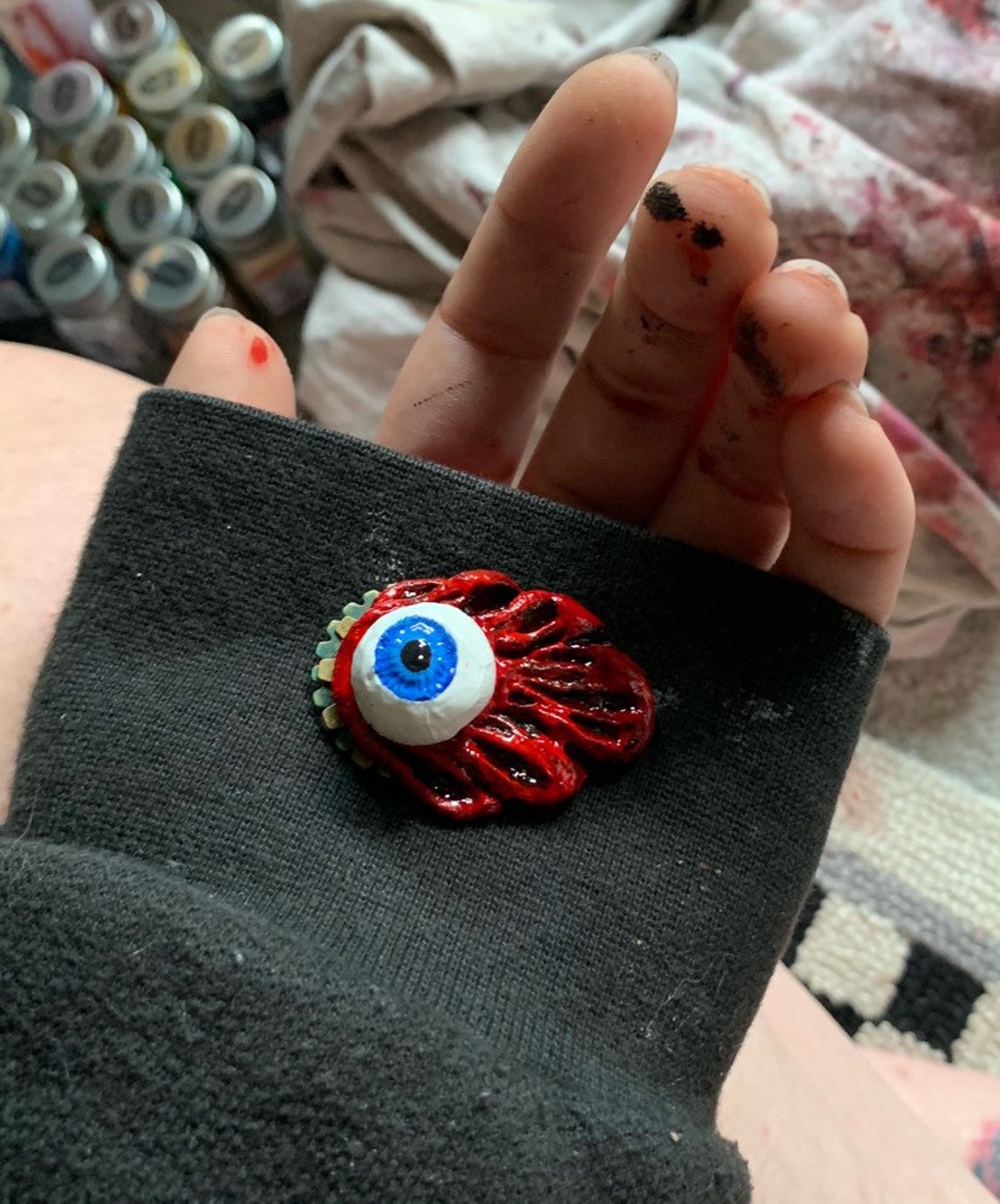 A Clockwork Orange Red Kroovy Eyeball Pin | Etsy