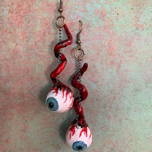 A Clockwork Orange Red Kroovy Eyeball Dangles - Etsy