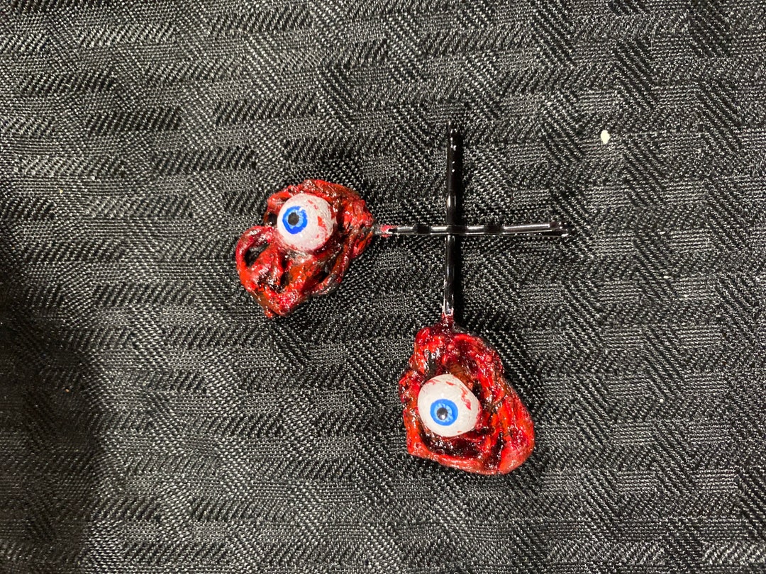 A Clockwork Orange - Red Kroovy Eyeball Bobby Pins - Etsy