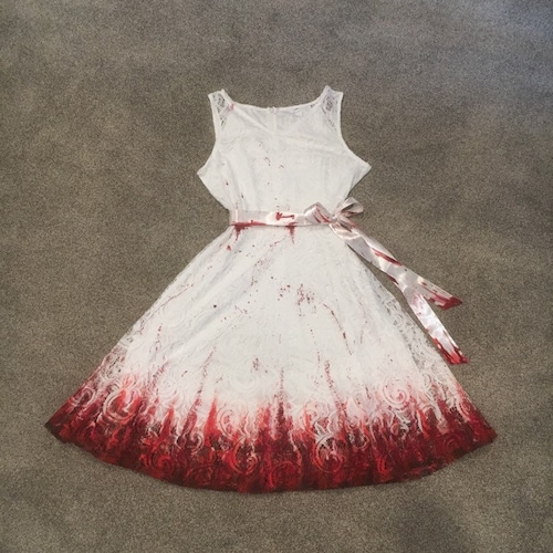Blood Splatter and Lace Dress | Etsy