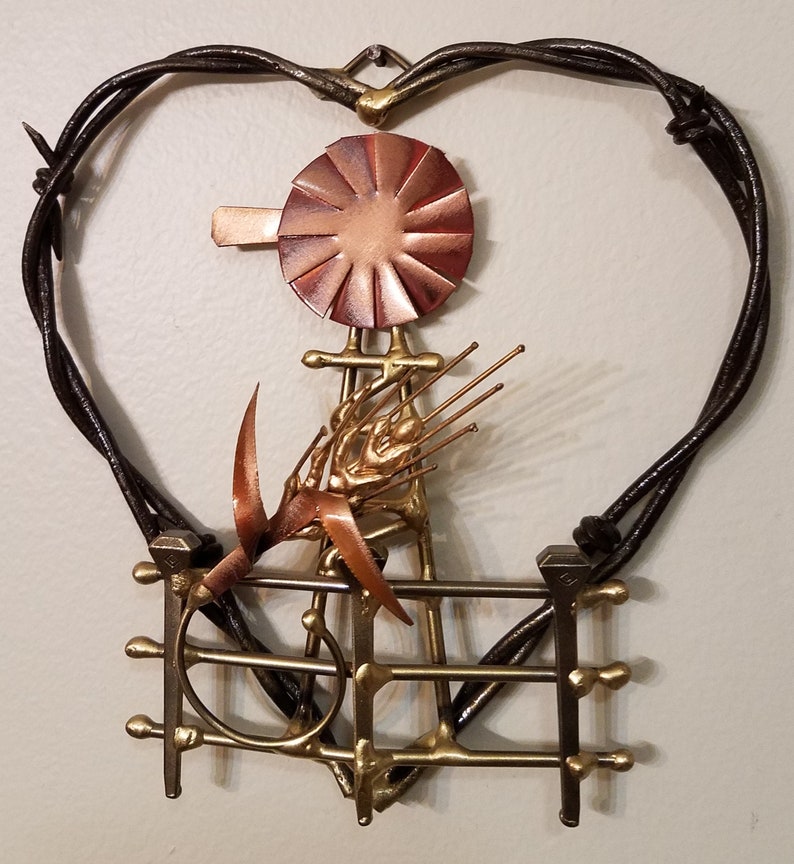 Barbed Wire Heart Windmill Metal Western Art Wall Hanging - Etsy