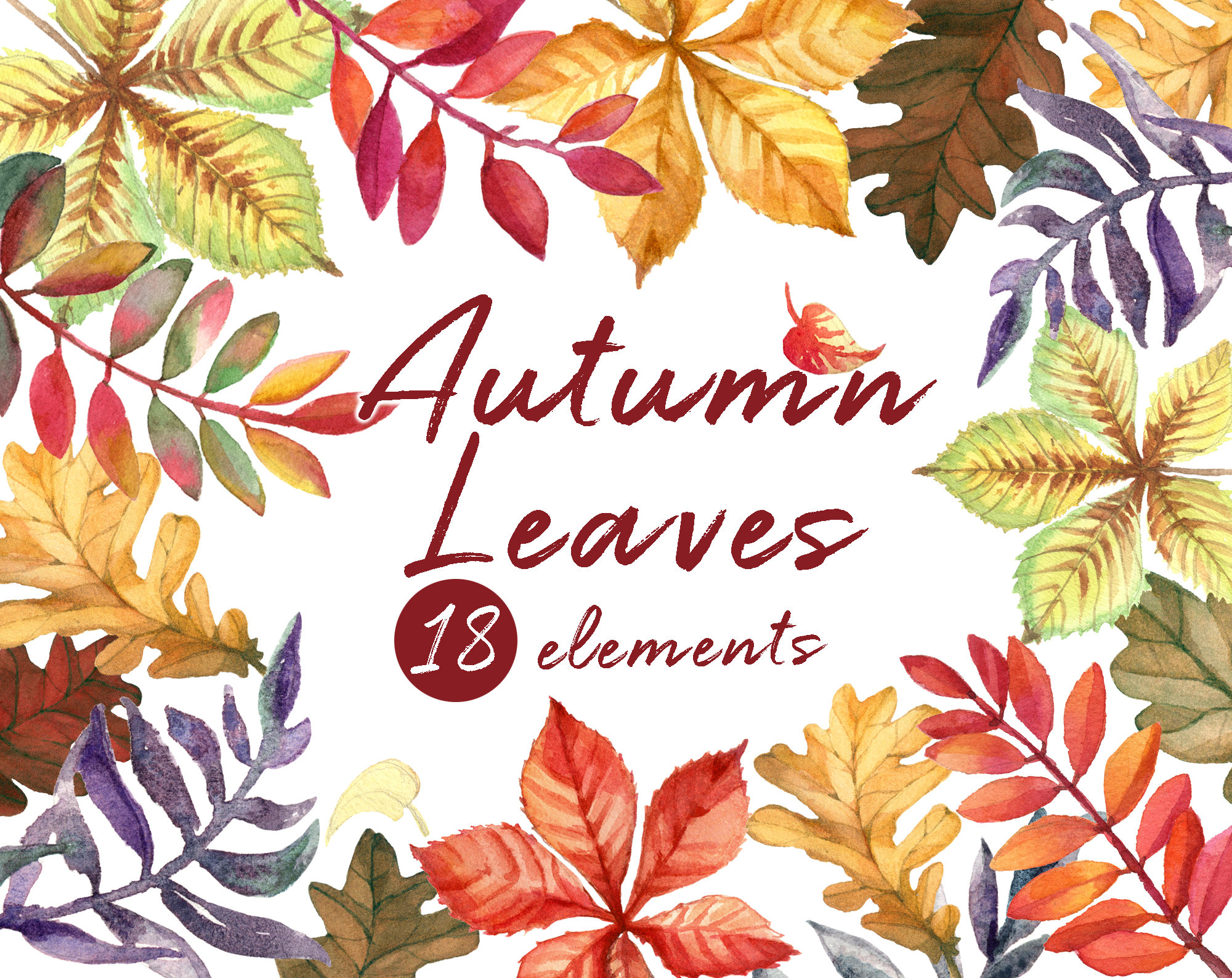 Fall Leaves Banner Clip Art