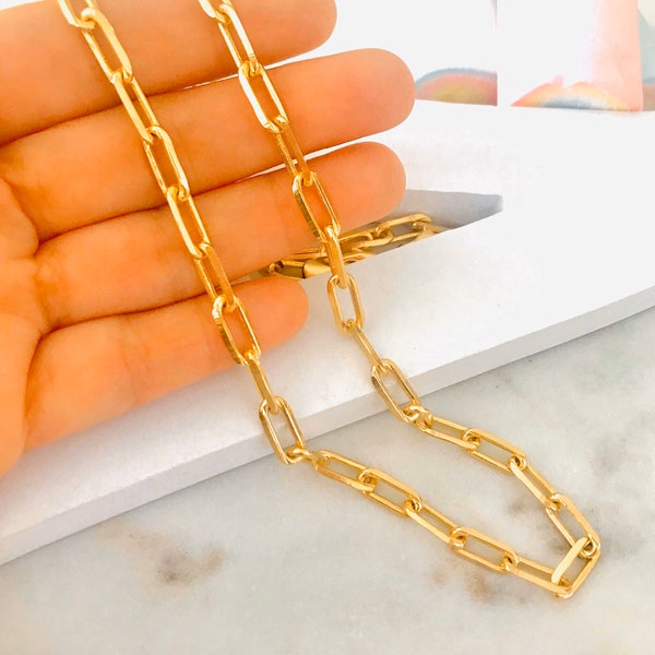 Chunky Rectangle Link Necklace - Etsy